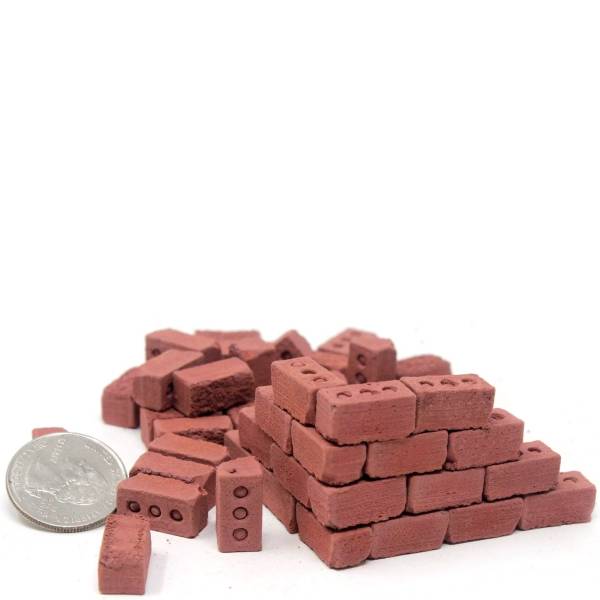 50 Dollhouse Miniature Red Bricks – Little Shop of Miniatures