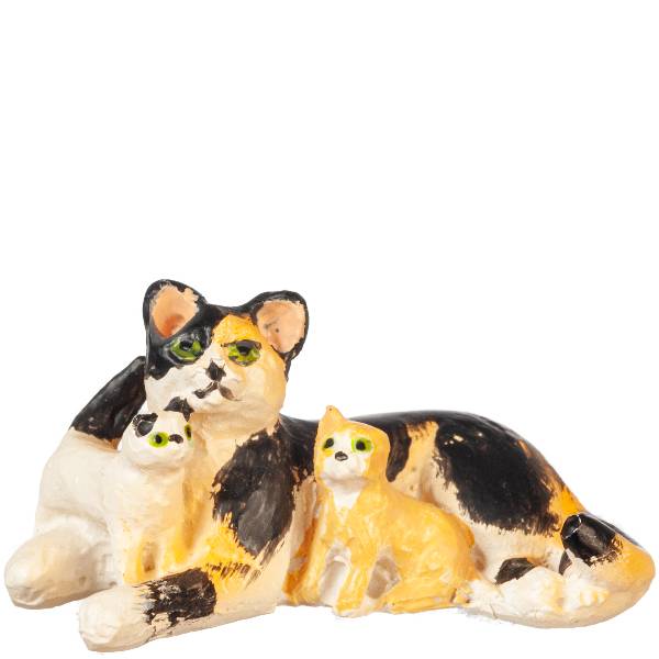 Dollhouse Miniature Calico Cat with Kittens – Little Shop of Miniatures