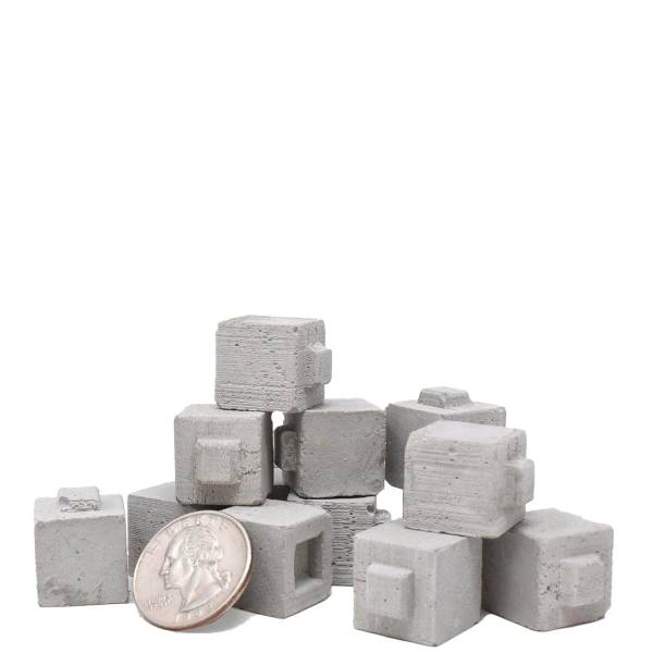 15 Dollhouse Miniature Half Concrete Cinder Blocks – Little Shop of ...