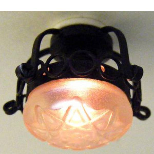 Dollhouse Miniature Scrolled Iron 12 V Ceiling Lamp – Little Shop of ...