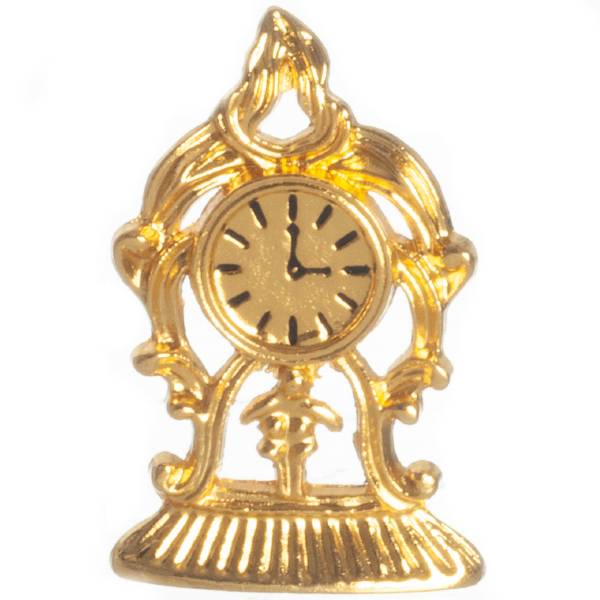 Gold Dollhouse Miniature Mantle Clock – Little Shop of Miniatures