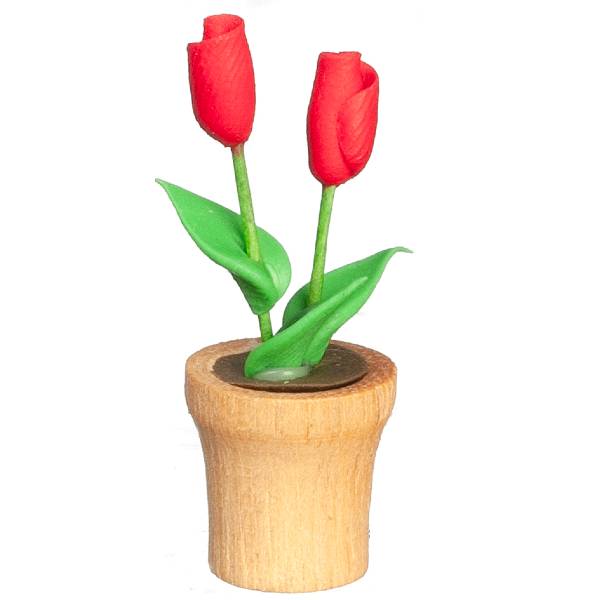 2 Red Dollhouse Miniature Roses in a Pot – Little Shop of Miniatures