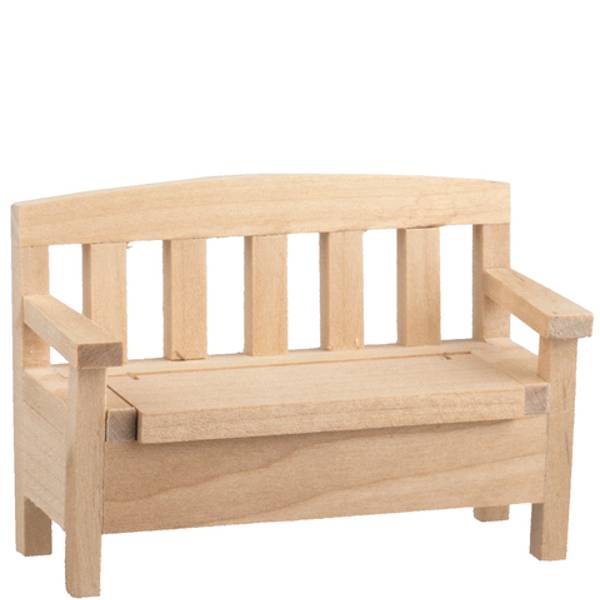 Unfinished Wood Dollhouse Miniature Storage Bench – Little Shop of ...
