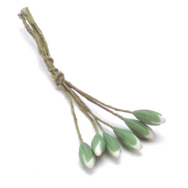 White Dollhouse Miniature Closed Water Lily Bundle – Little Shop of ...