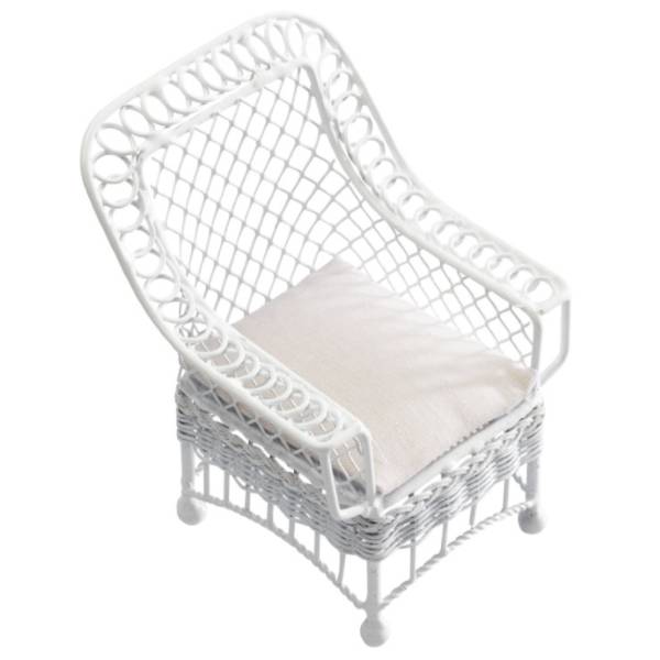 White Dollhouse Miniature Patio Chair – Little Shop of Miniatures